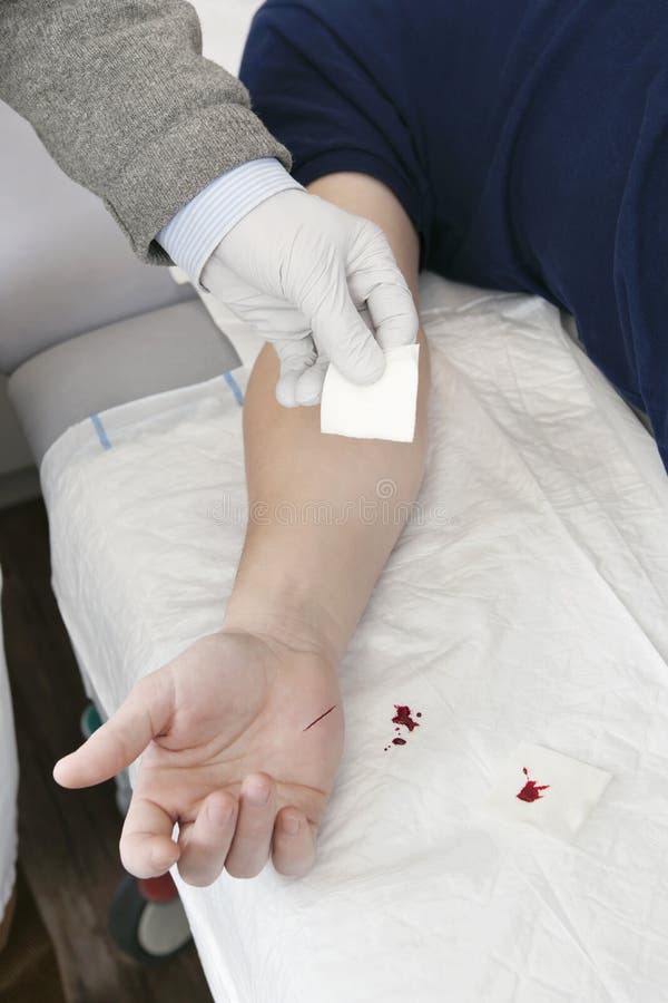 Cleaning a cut stock photo. Image of checking, examination - 23970724