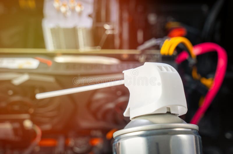 Service PC, Cleaning from Dust Inside the Computer Stock Image - Image ...