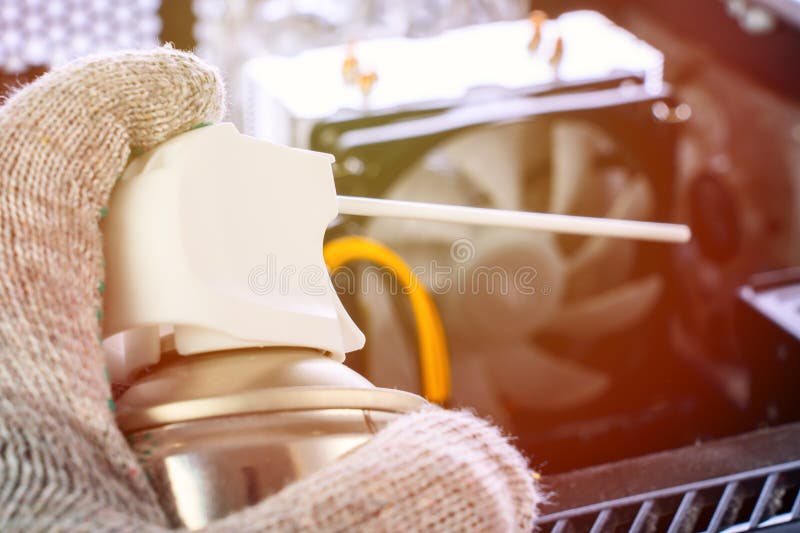Service PC, Cleaning from Dust Inside the Computer Stock Photo - Image ...
