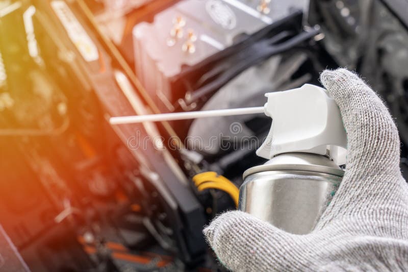 Service PC, Cleaning from Dust Inside the Computer Stock Photo - Image ...