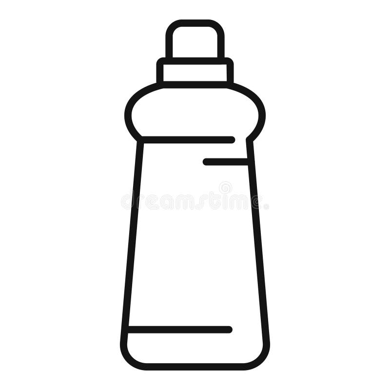 Cleaning Detergent Bottle Icon Showing Washing Liquid for Clothes Stock Illustration ...