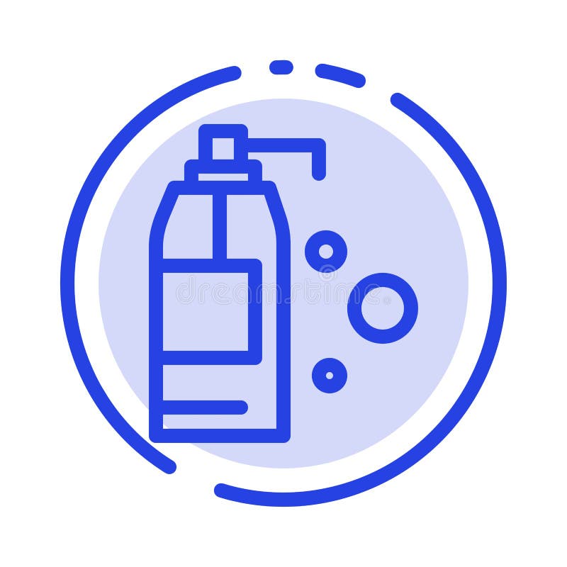 Cleaning, Detergent, Product Blue Dotted Line Line Icon Stock Vector ...