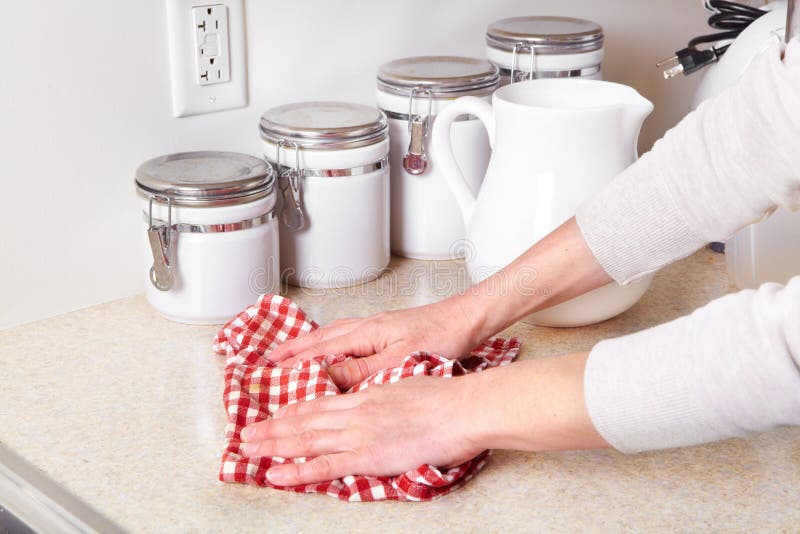 Cleaning dinner table stock image. Image of arranging - 96696153