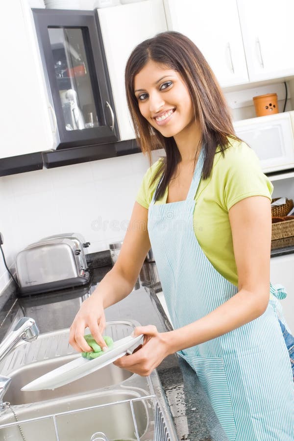 Cleaning dishes stock image. Image of beauty, chore, cooking - 10312211