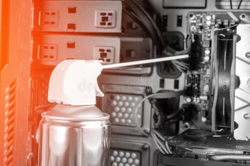 Cleaning the Dust of the System Unit of a Home Personal Computer Stock ...