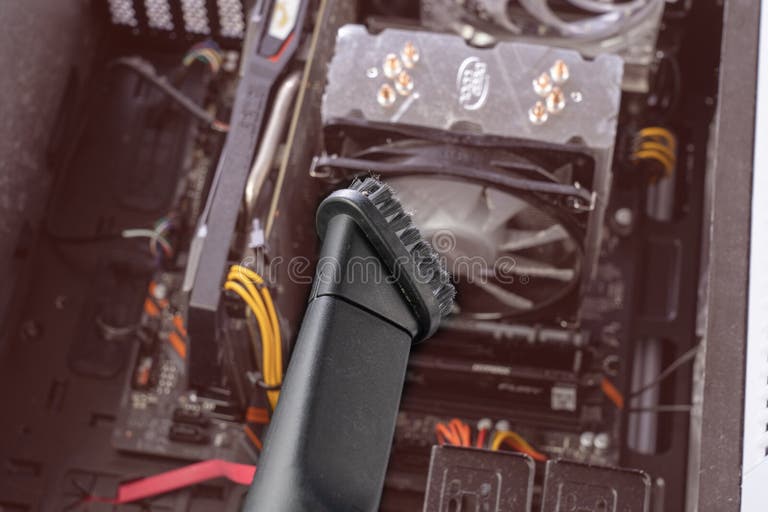 Cleaning the Dust of the System Unit of a Home Personal Computer Stock ...