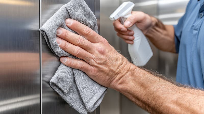 Cleaning Elevator Surfaces with Care during a Routine Maintenance ...