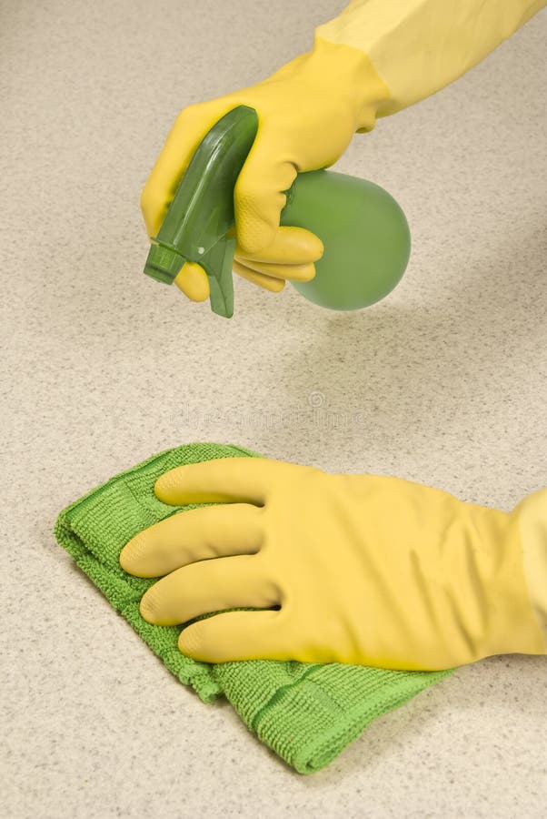Cleaning with Environmentally Safe Cleanser Stock Photo - Image of ...