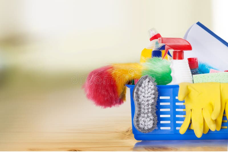 Cleaning Equipment stock image. Image of bottle, dustpan - 59847649