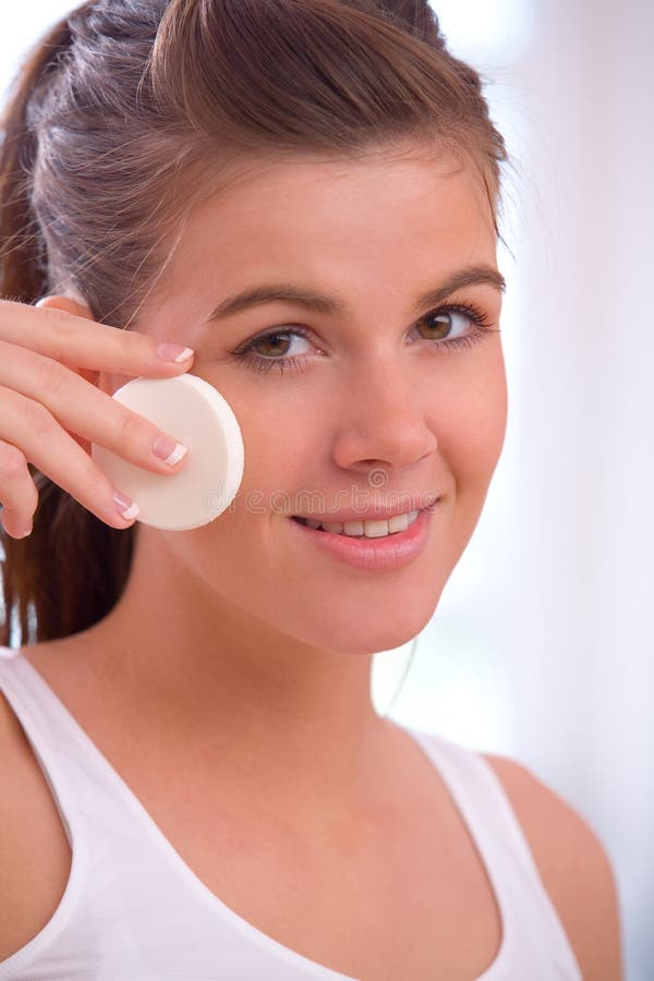 Cleaning face stock image. Image of girl, care, model - 10979415