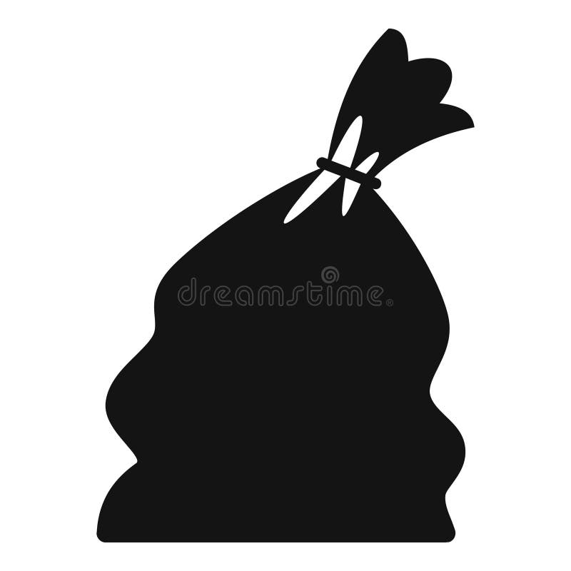 Cleaning Full Bag of Trash Icon Simple Vector. Ecological Sack Stock ...