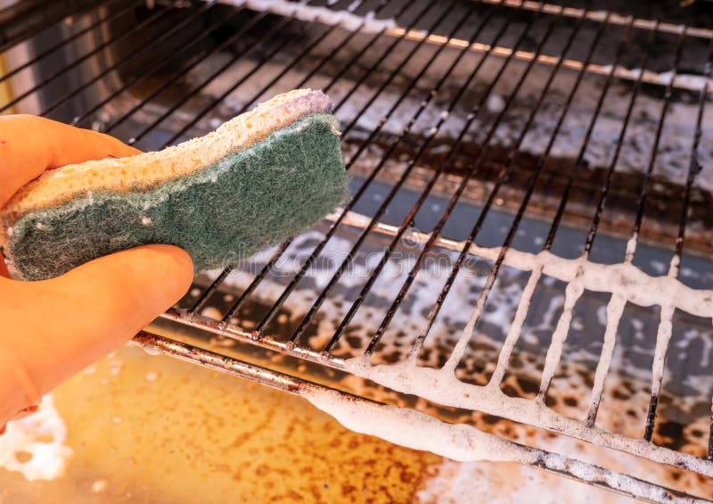 Cleaning the Grill in the Oven Stock Image - Image of concept, grease ...