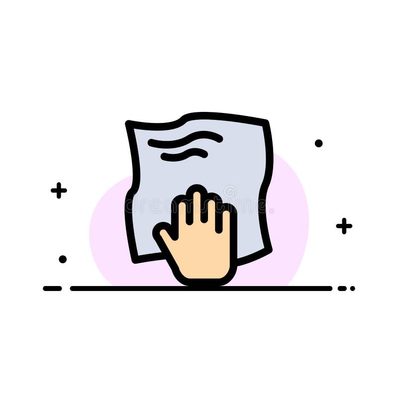 Cleaning, Hand, Housework, Rub, Scrub Business Flat Line Filled Icon ...