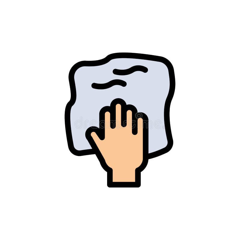 Cleaning, Hand, Housework, Rub, Scrub Flat Color Icon. Vector Icon ...