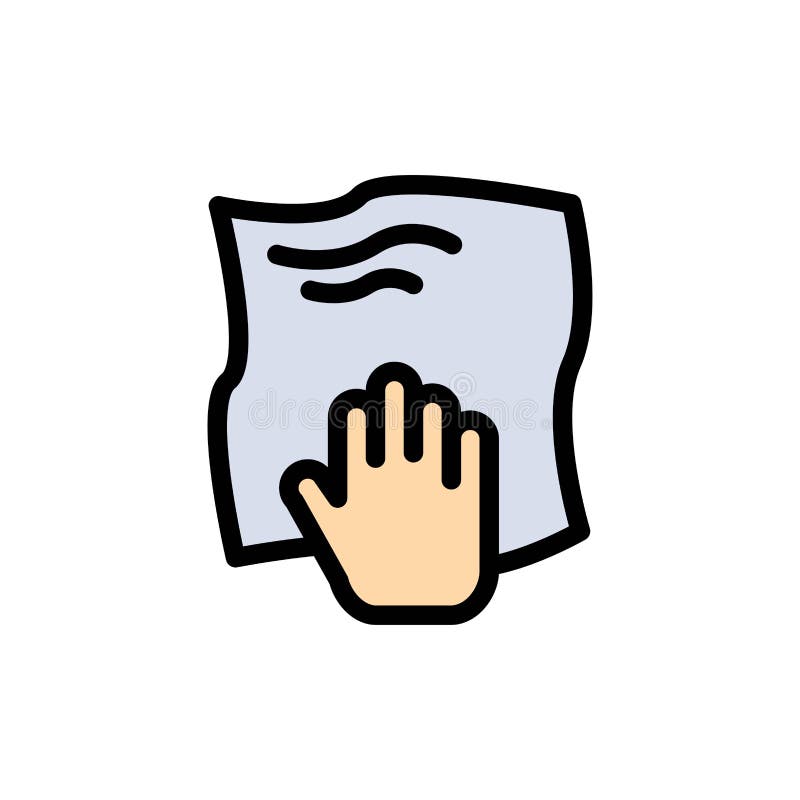 Cleaning, Hand, Housework, Rub, Scrub Flat Color Icon. Vector Icon ...