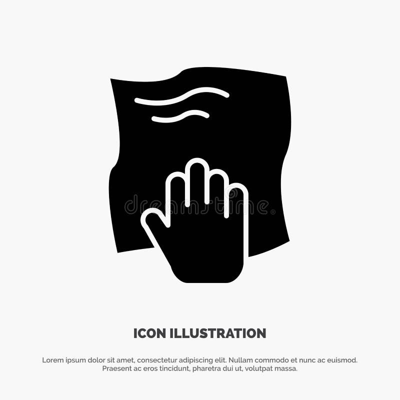 Cleaning, Hand, Housework, Rub, Scrub Solid Glyph Icon Vector Stock ...