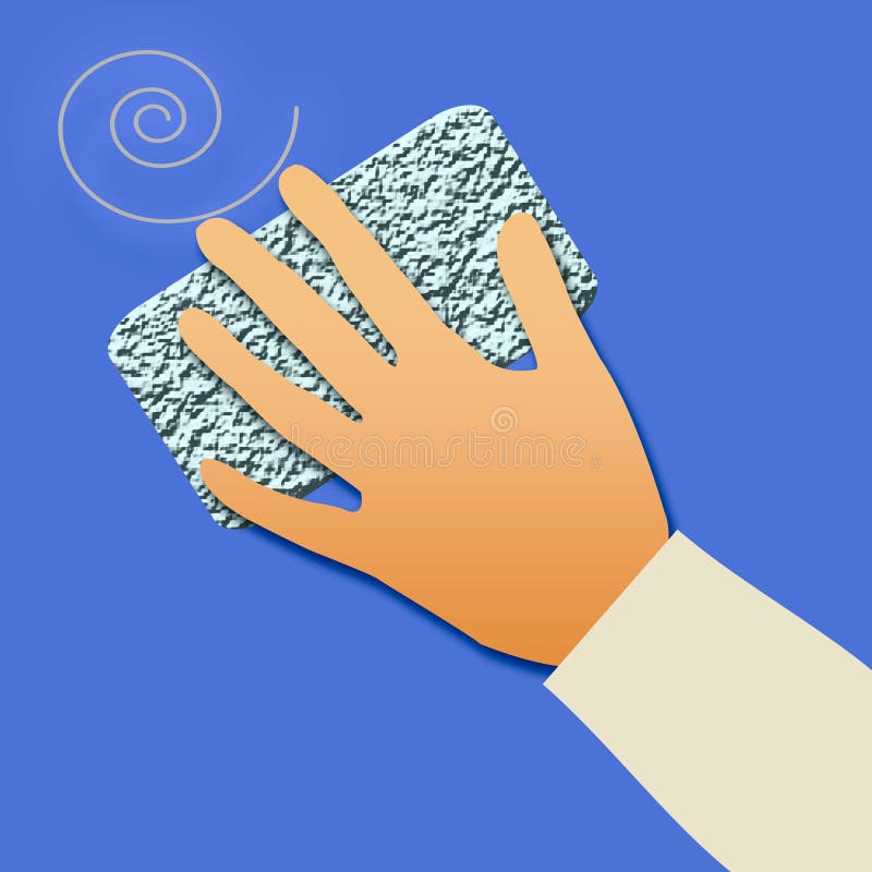 Cleaning hands stock illustration. Illustration of tidy - 3726849