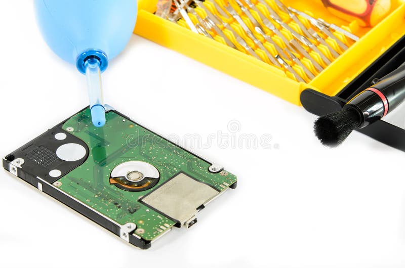 Cleaning Hard Disk stock photo. Image of open, data, copy - 49621950