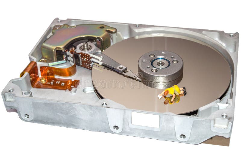 Cleaning the Hard Disk. a Woman Cleans a HDD Stock Photo - Image of ...