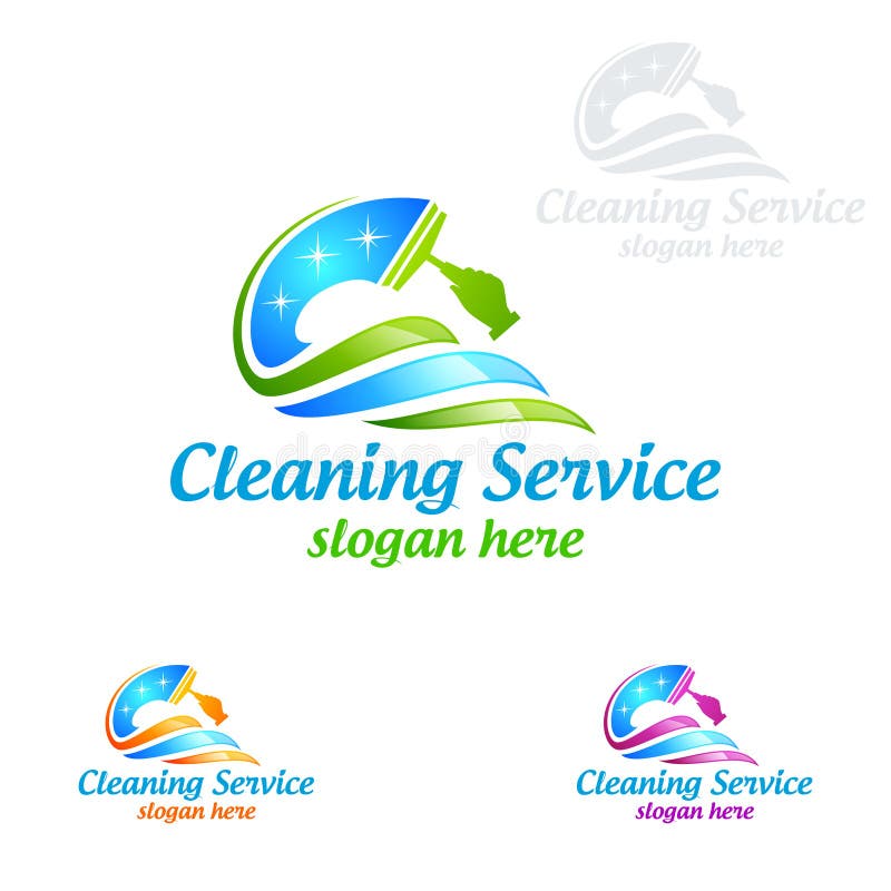 Cleaning Home Service Vector Logo Design, Eco Friendly with Shiny Broom ... Cleaning Home Service Vector Logo Design, Eco Friendly with Shiny Broom ...