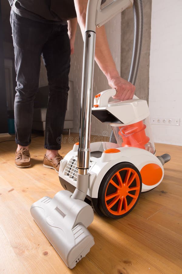 Vacuum Cleaner Stands in the Home Stock Image - Image of floor ...