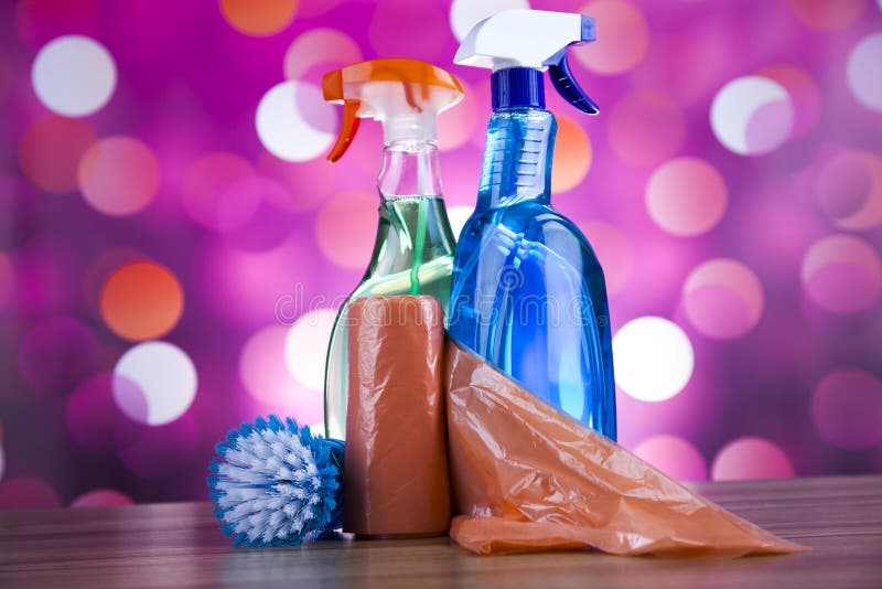 Cleaning, Home Work Colorful Theme Stock Image - Image of chemical ...