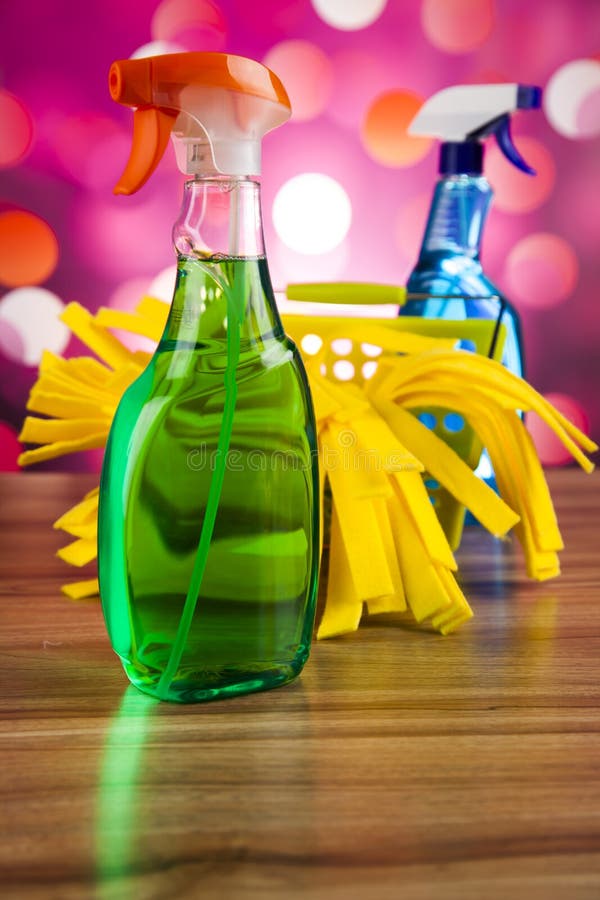 Cleaning, Home Work Colorful Theme Stock Photo - Image of bottle ...