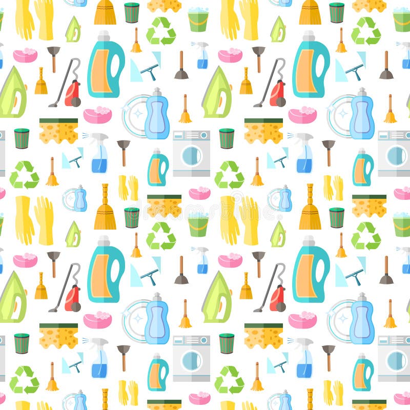 Cleaning Icon Seamless Pattern Stock Vector - Illustration of seamless ... Cleaning Icon Seamless Pattern Stock Vector - Illustration of seamless ...