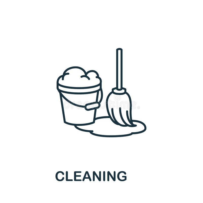 Cleaning Icon. Simple Line Element Cleaning Symbol for Templates, Web ...