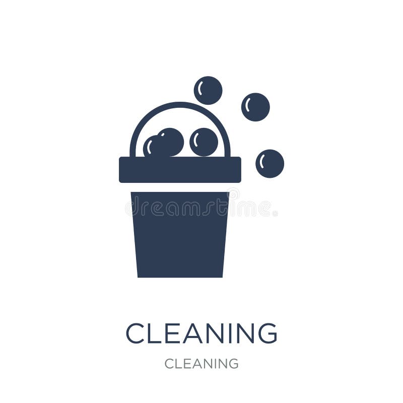 Cleaning Icon. Trendy Flat Vector Cleaning Icon on White Background ...
