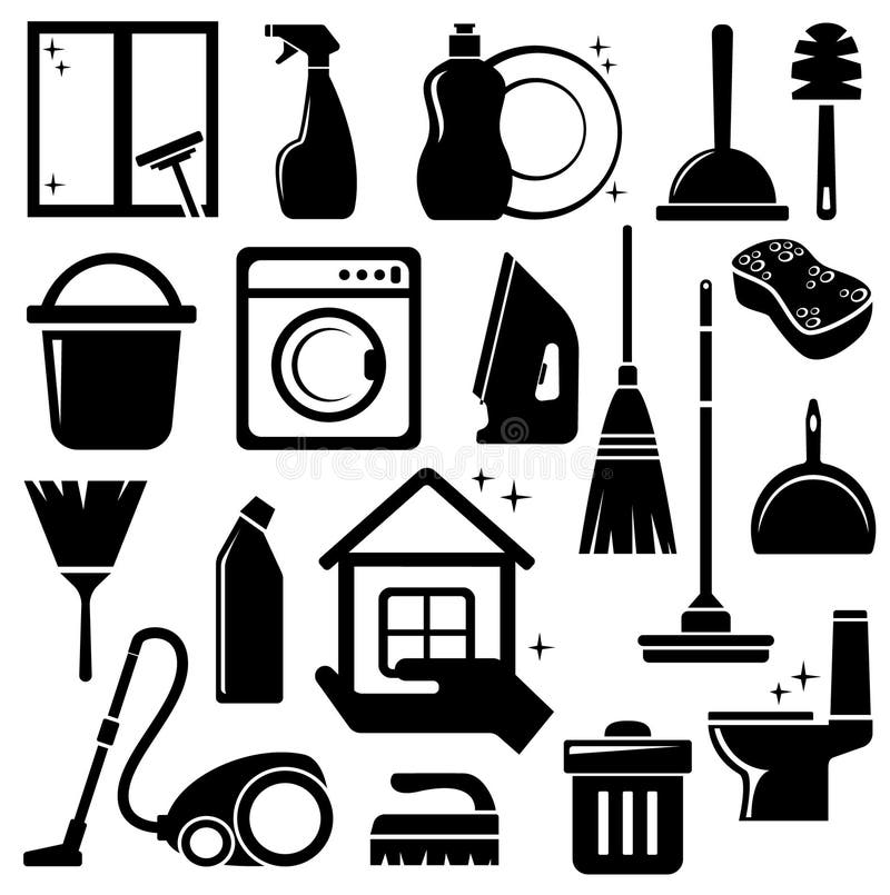 Cleaning icons set stock vector. Illustration of collection - 75961240 Cleaning icons set stock vector. Illustration of collection - 75961240