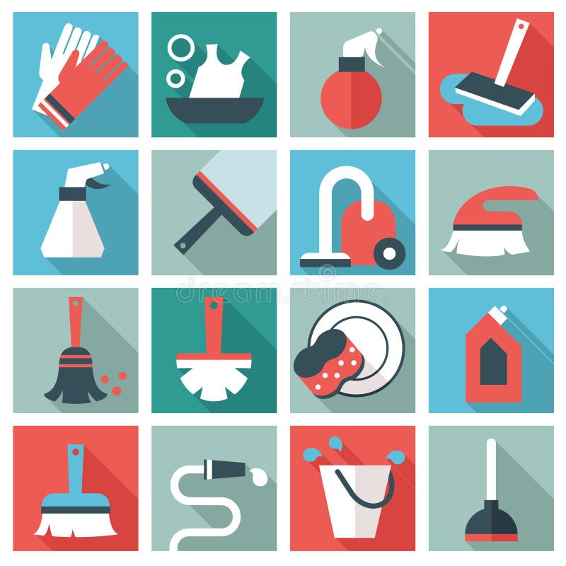 Cleaning icons stock vector. Illustration of dirty, dirt - 78747718