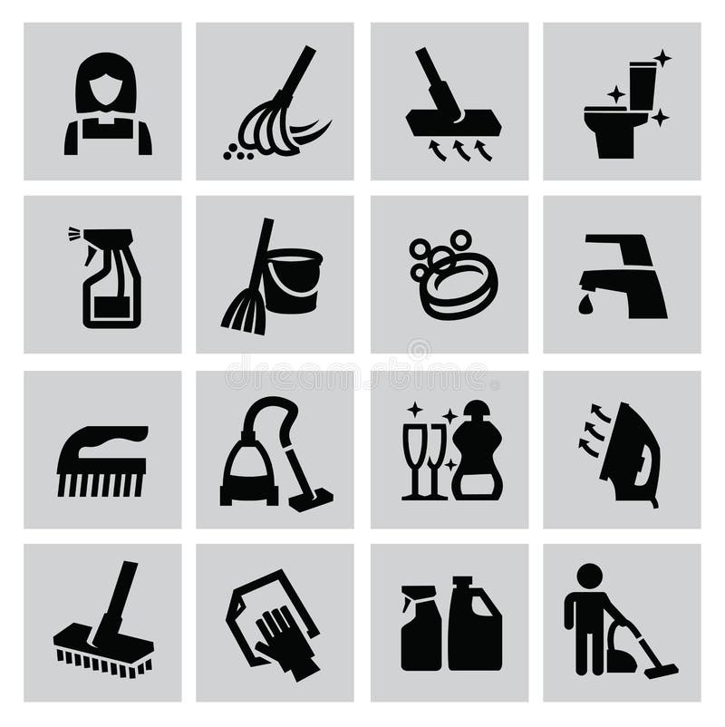 Cleaning icons stock vector. Illustration of chores, graphic - 34112799 Cleaning icons stock vector. Illustration of chores, graphic - 34112799