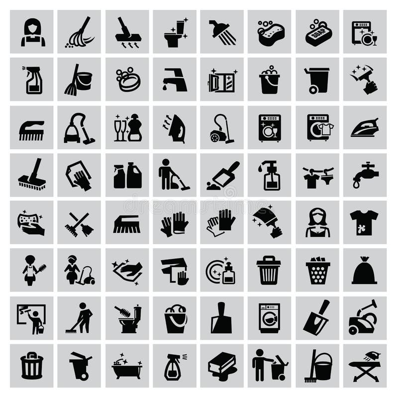 Industrial Cleaning Services Job Pictogram Stock Vector - Illustration ...
