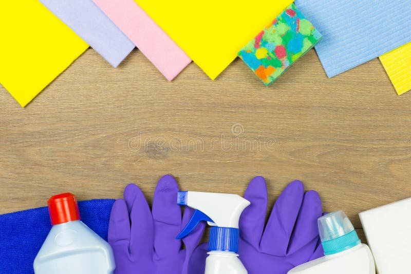 Cleaning items background stock image. Image of cleaner - 93120623