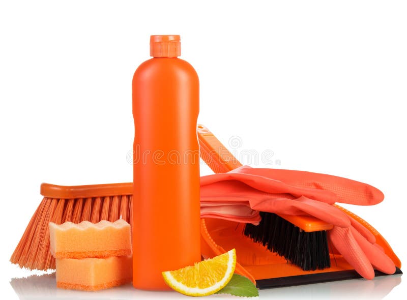 Cleaning items set stock image. Image of house, green - 53965483