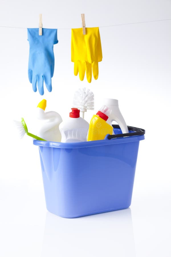 Cleaning items stock image. Image of household, chemical - 38410583