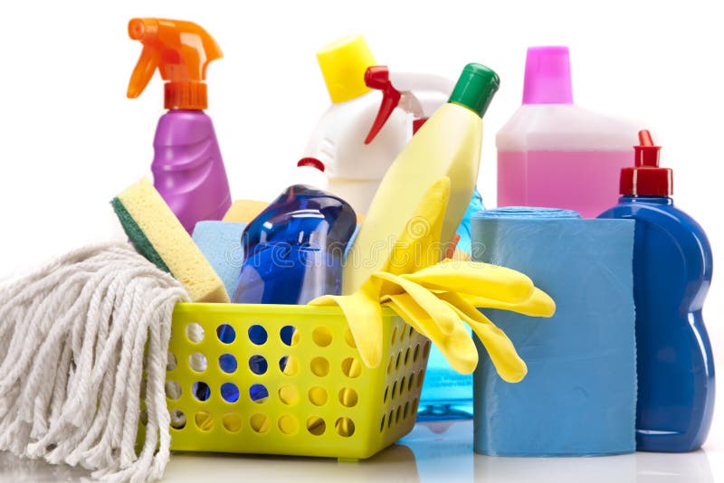 Cleaning Supplies stock image. Image of everyday, dirty - 4137021