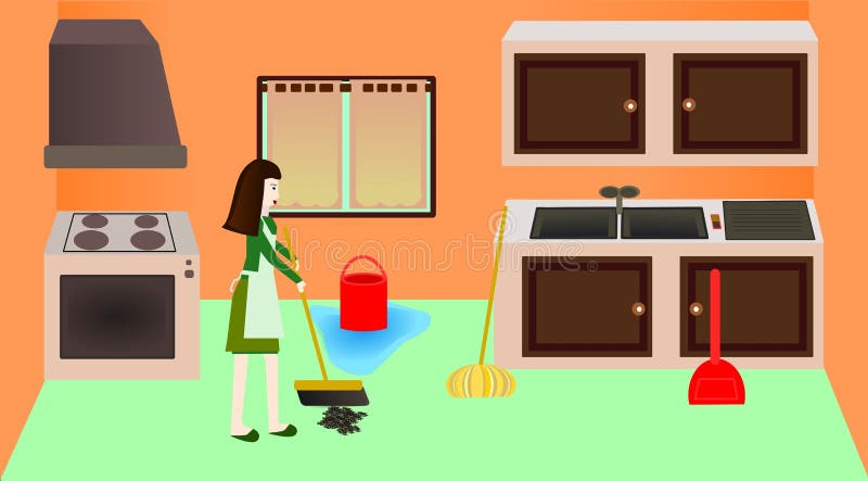 Clean Kitchen Counter Clipart