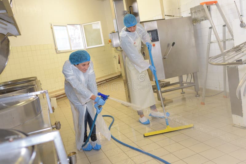 Cleaning the kitchen area stock image. Image of kitchen - 128024075
