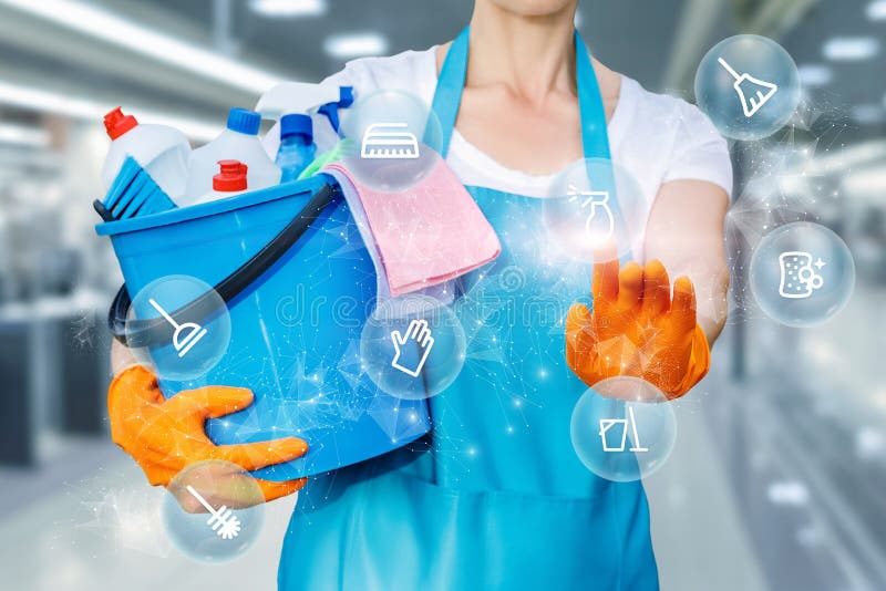 A Man Clicks on the SOS Button Stock Image - Image of communication ...