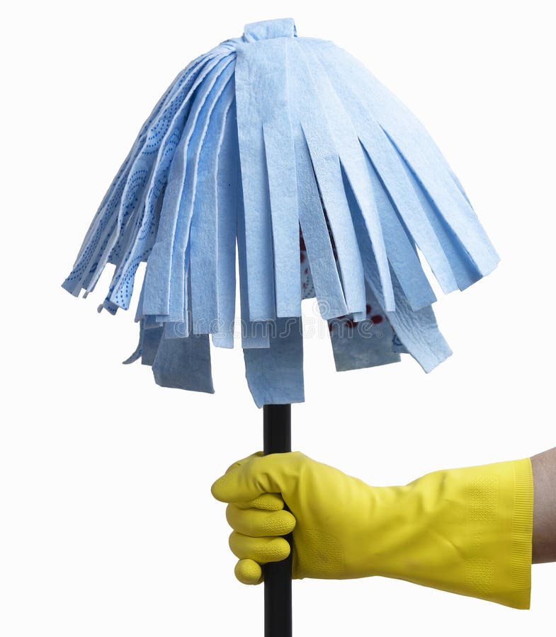 Cleaning lady with a mop stock image. Image of home - 271504317