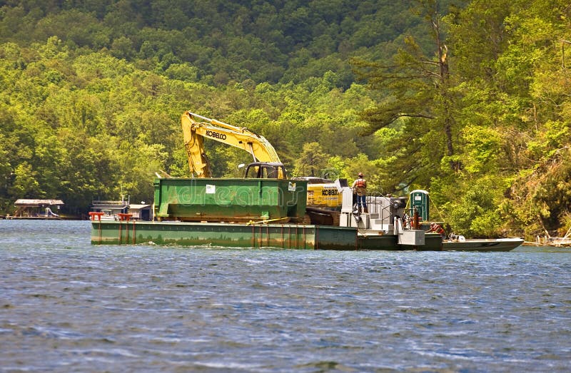 Cleaning Lake after a Storm Editorial Stock Photo - Image of boat ...