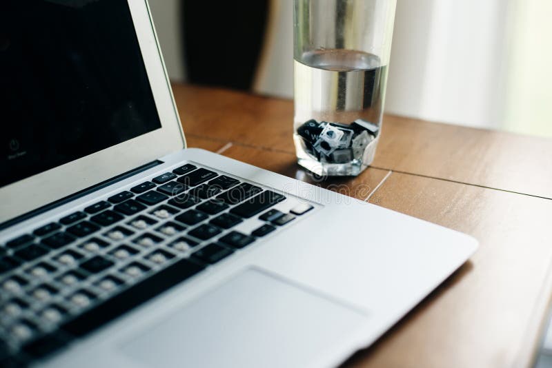 Cleaning Laptop Keys in Water. Laptop Repair Stock Photo - Image of ...
