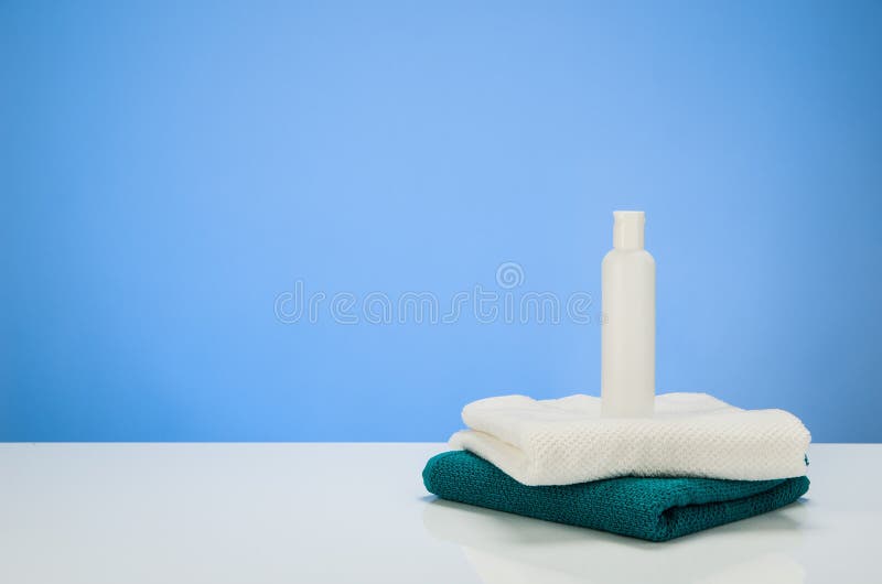 Cleaning or Laundry Product Concept Blue Gradient Background with ...
