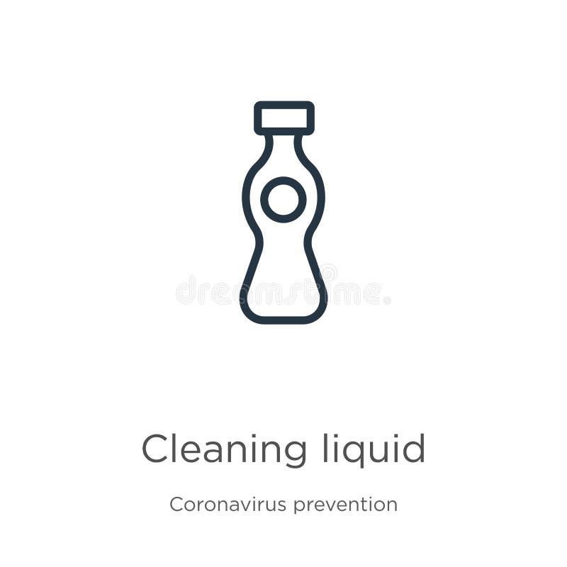 Cleaning Liquid Icon. Thin Linear Cleaning Liquid Outline Icon Isolated ...
