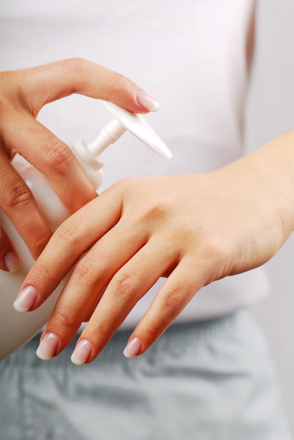 Cleaning - liquid soap stock photo. Image of gesturing - 3864632