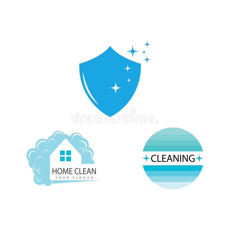Cleaning Logo Vector Template Symbol Design Stock Vector - Illustration ...