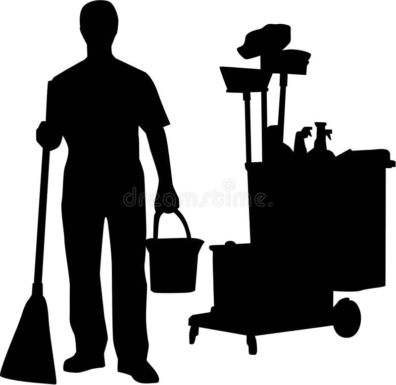 Man, Cleaning, Worker Icon. Element Of Workers Icon. Premium Quality ...