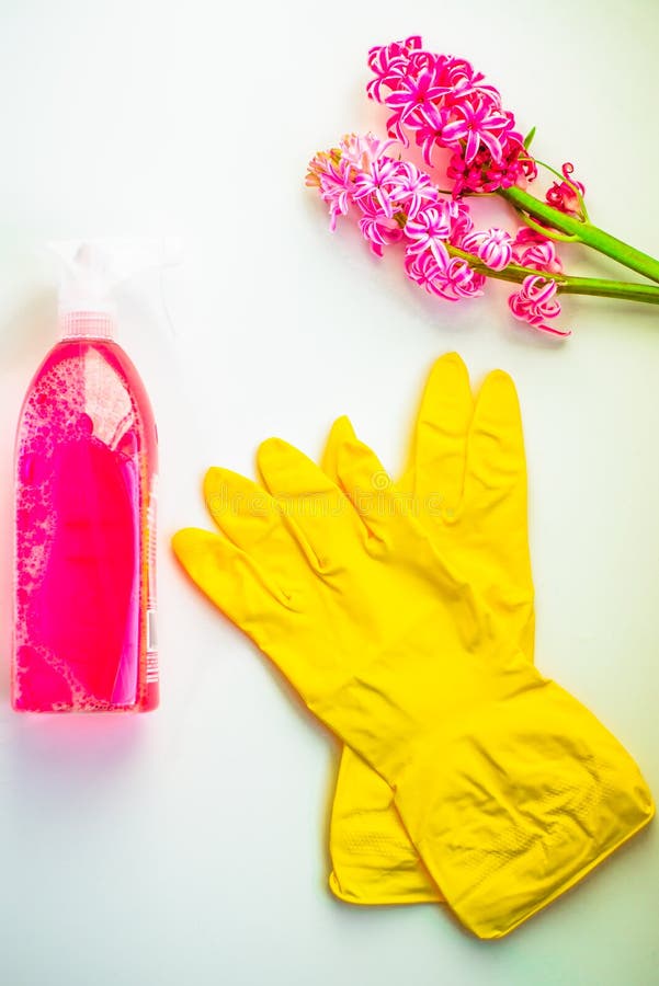 Cleaning Materials for a Spring Clean Stock Image - Image of concept ...